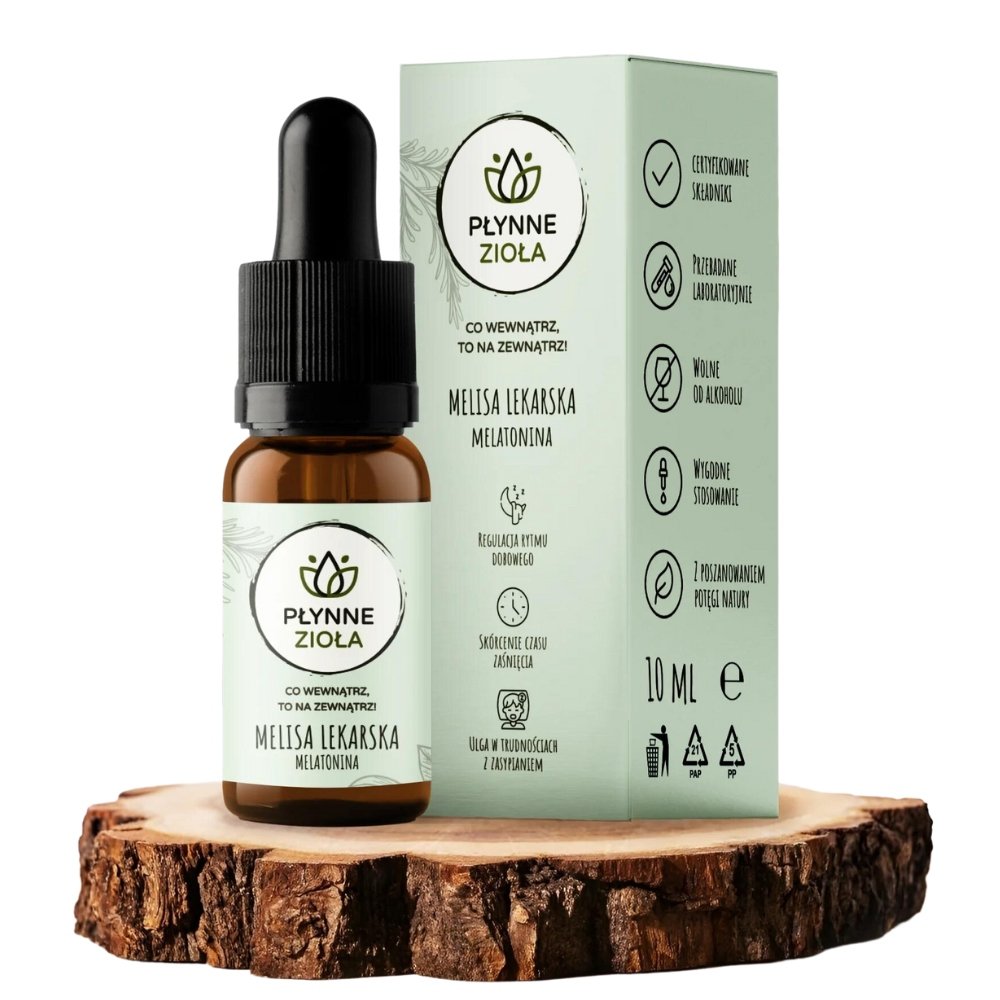 Płynne zioła, Suplement Diety Melisa Lekarska Melatonina 9400mg ...