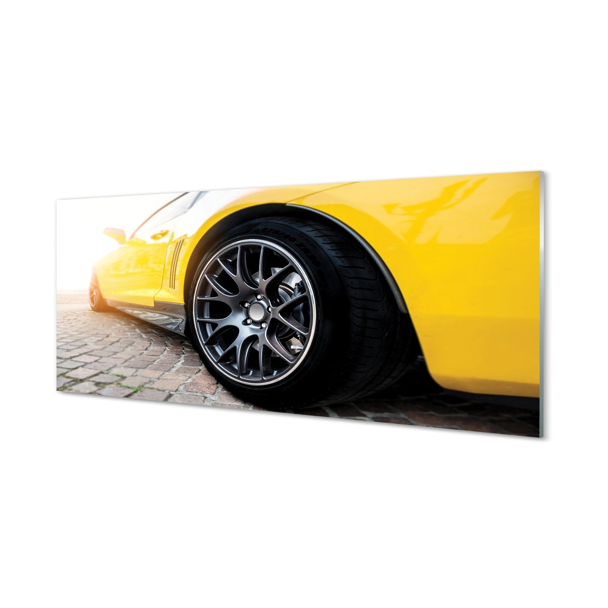 Płyta szklana do kuchni + klej Żółte auto 125x50 cm - Tulup | Sklep ...