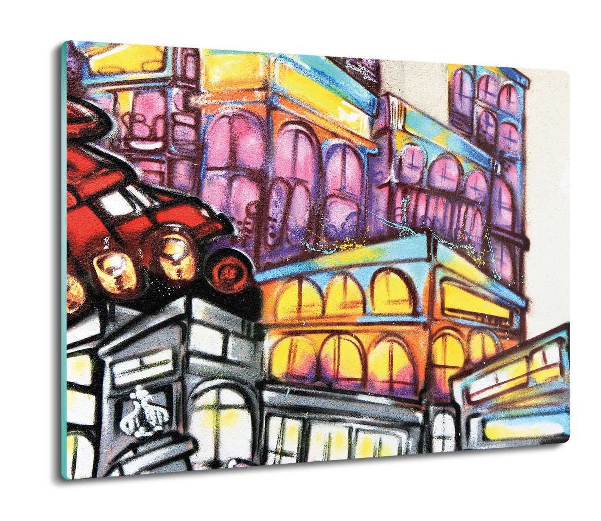 płyty ochronne na indukcję Graffiti budynek 60x52, ArtprintCave ...