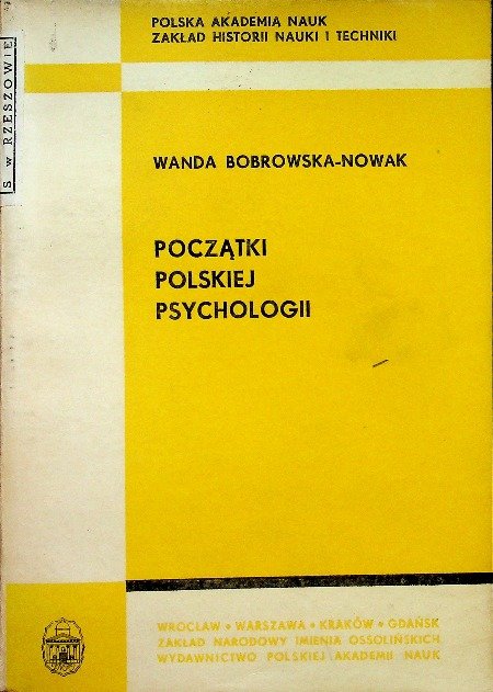 Początki polskiej psychologii - W opisie | Książka w Empik