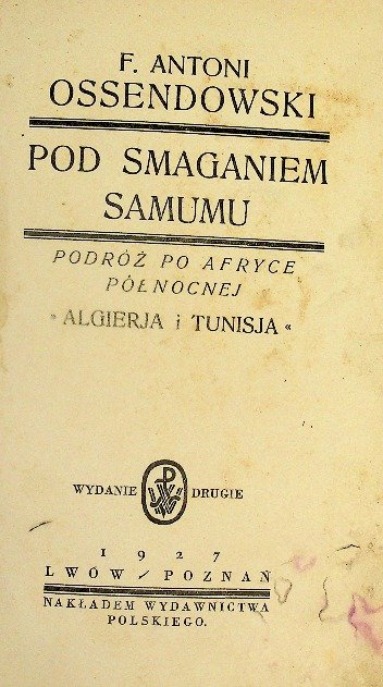 Pod Smaganiem Samumu 1927 r - W opisie | Książka w Empik