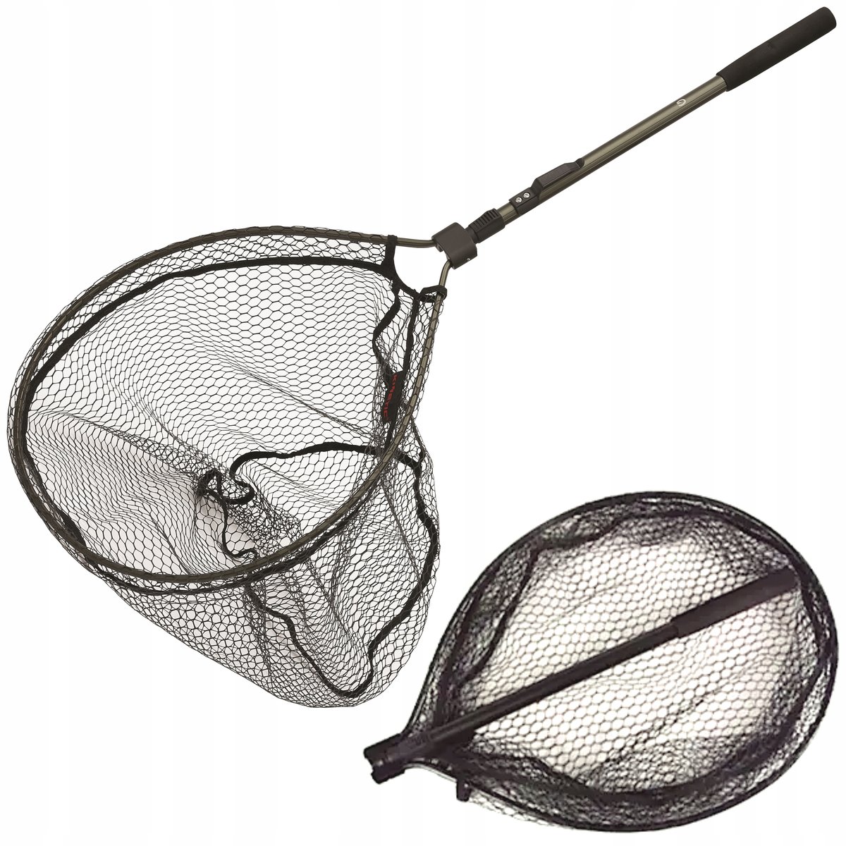 Podbierak Wędkarski KINETIC Spinningowy Gumowany Składany Okrągły ...