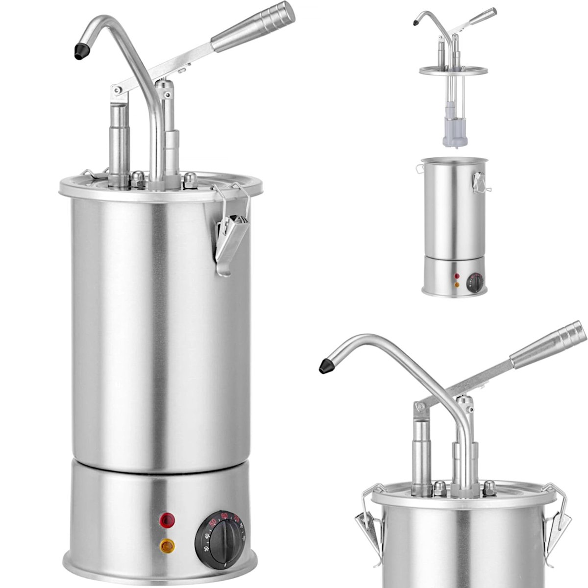 Podgrzewacz do sosów z dyspenserem pompką 3 l 900 W - Hendi 558126 ...