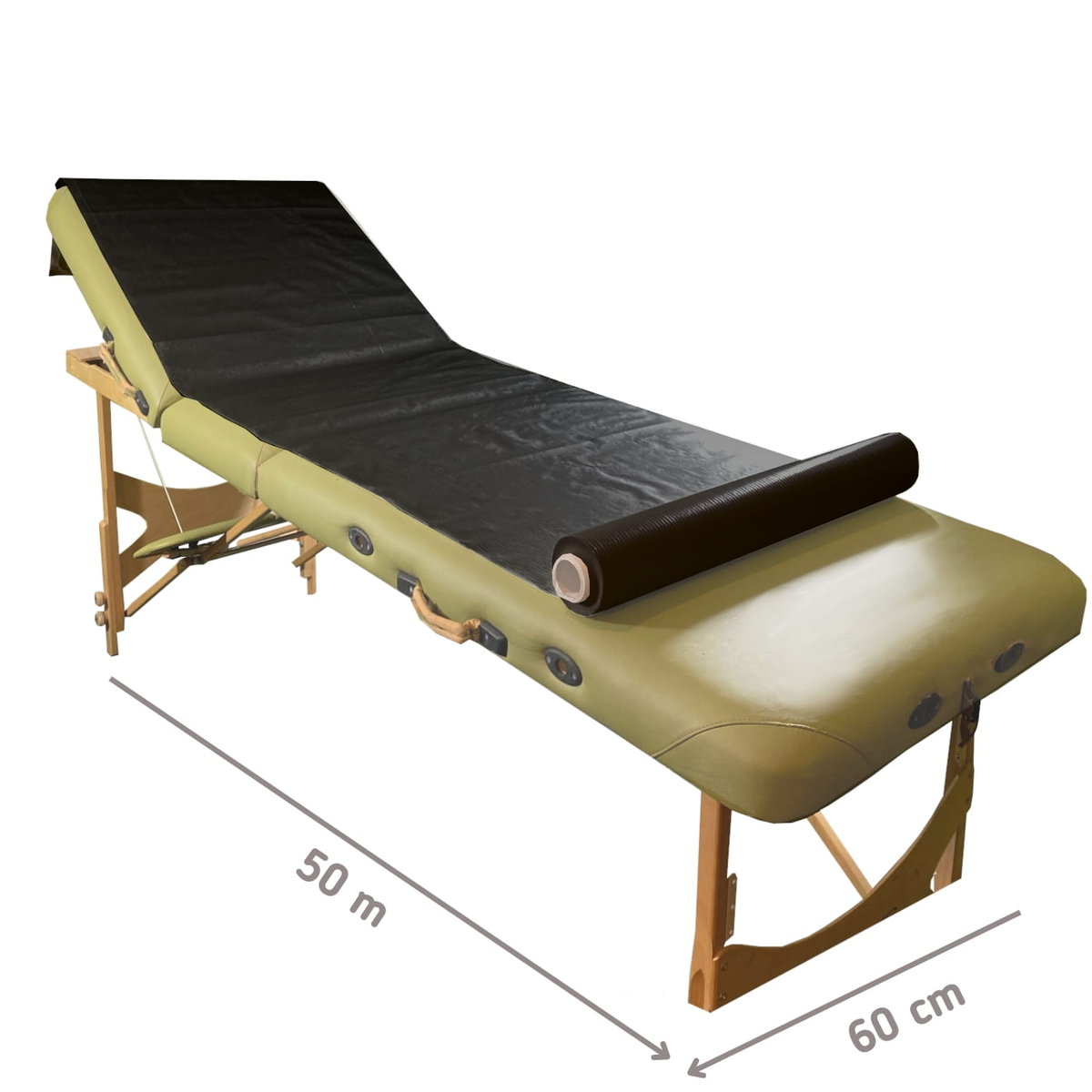 Podkład podfoliowany na rolce - EXTRA - 60 cm x 50 m - Czarne - QMS ...