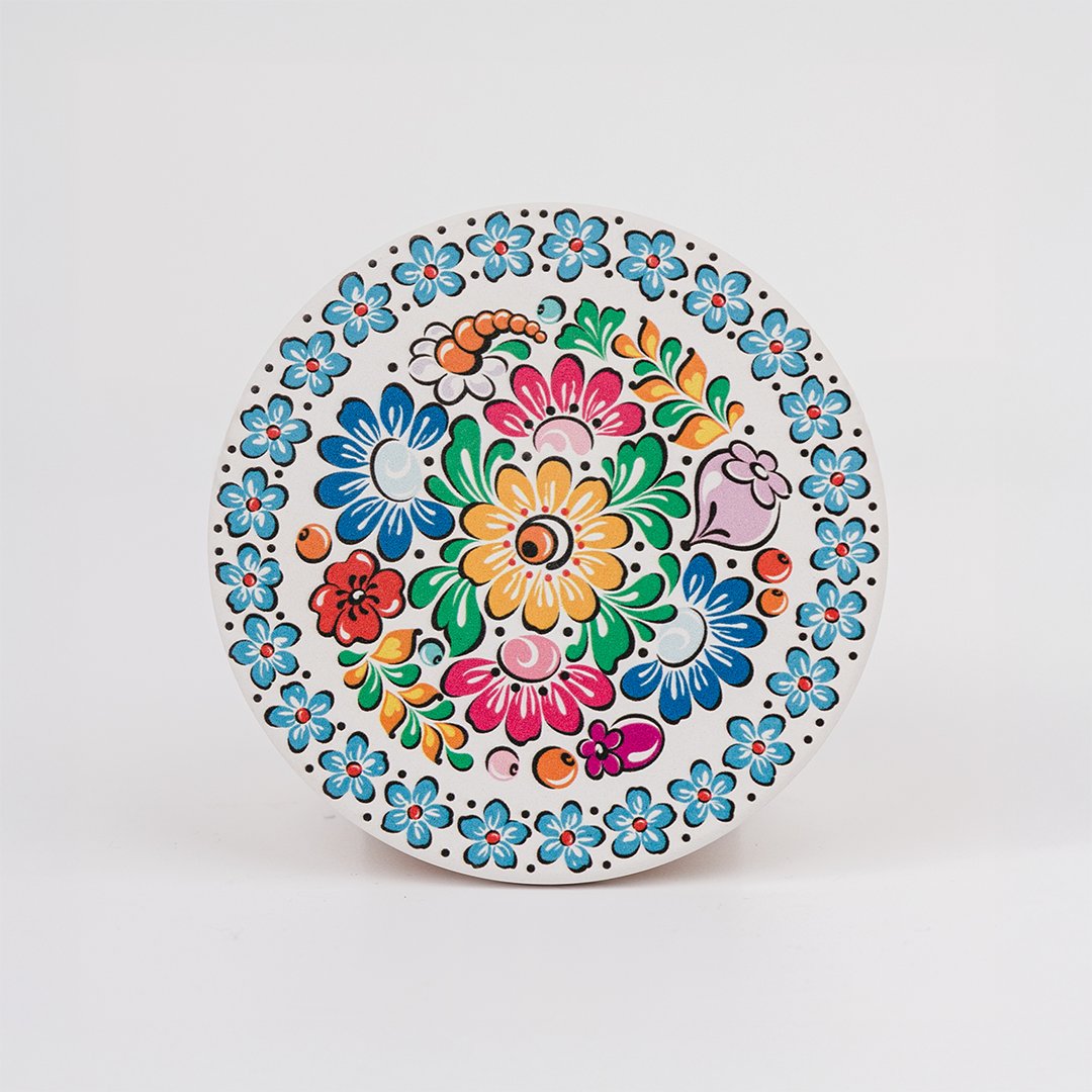 PODKŁADKA CERAMICZNA POD KUBEK FOLK - WZORY OPOLSKIE FOLKSTAR - Folkstar | Sklep EMPIK.COM