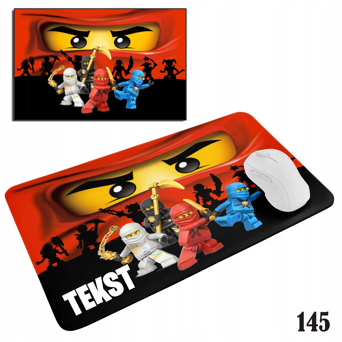 PODKŁADKA POD MYSZKĘ MYSZ WZORY DO WYBORU - LEGO NINJAGO BAJKI 29x36cm ...