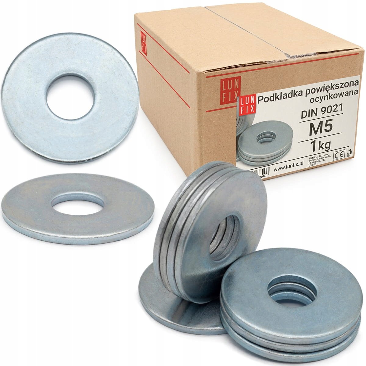 Podkładka powiększona M5 poszerzana płaska DIN 9021 szeroka ocynkowana 1kg - Lun Fix | Sklep ...