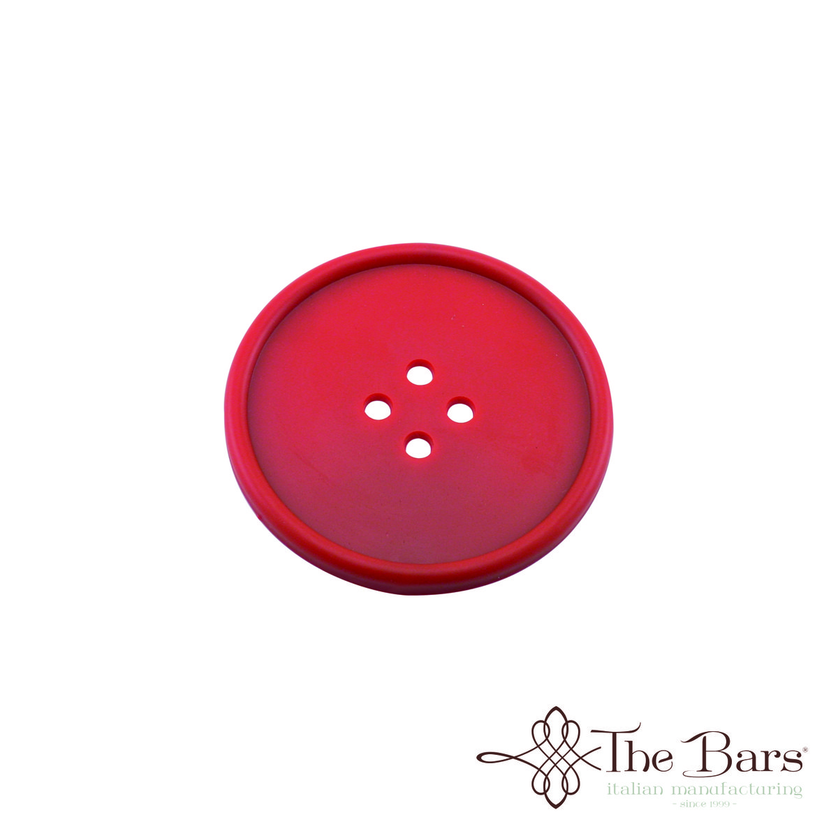 Podkładki do drinków Czerwony guzik 8 szt z naturalnego kauczuku 10 cm ...