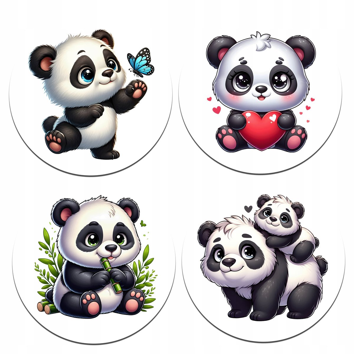 Podkładki pod kubek Z PANDĄ miś panda pandy PREZENT parapetówka ...