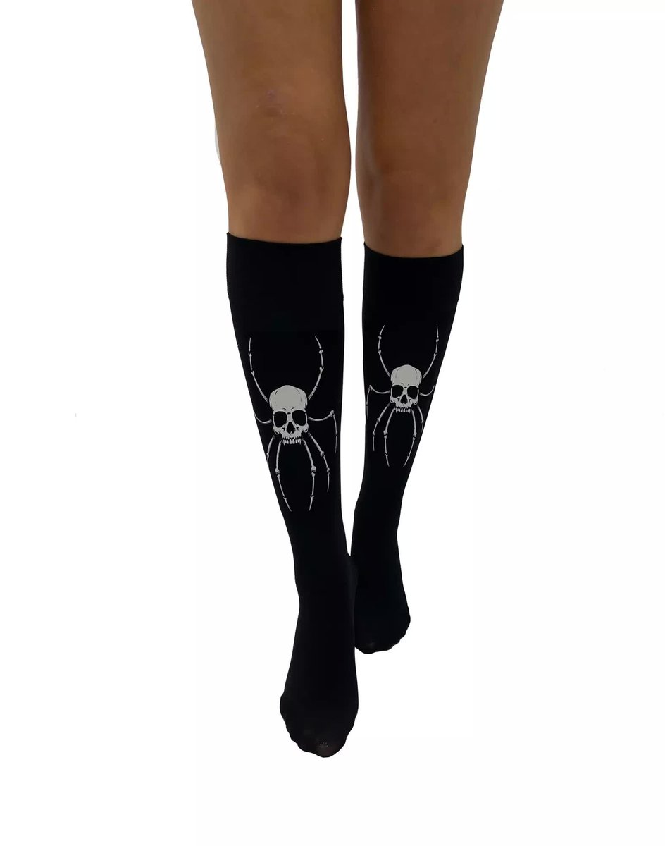 podkolanówki SPIDER SKELETON KNEE HIGH czarne - Inna marka | Moda Sklep ...