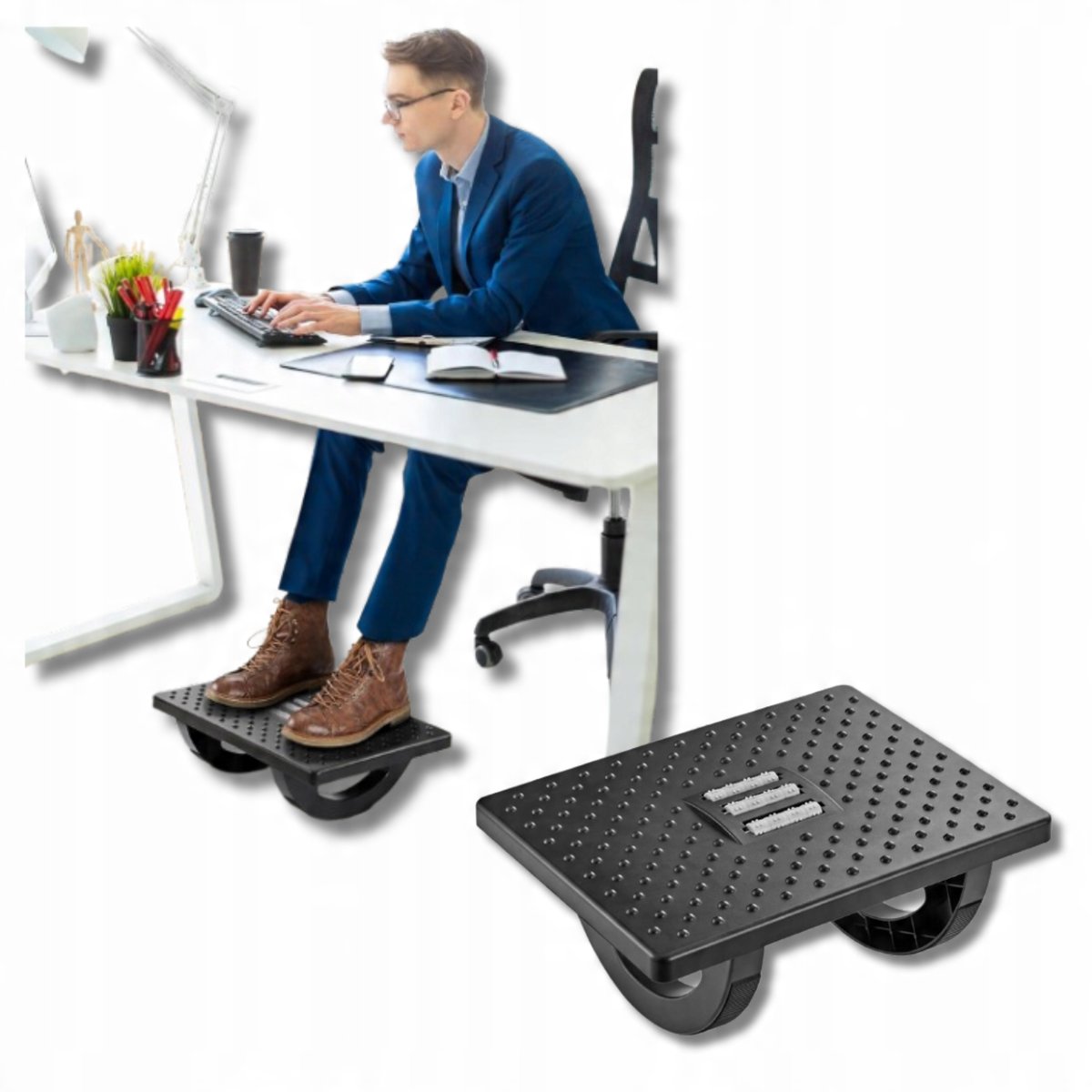 Podnozek Podstawa Pod Stopy Z Masazerem Bujany Ergonomiczny Relaks Bhp ...