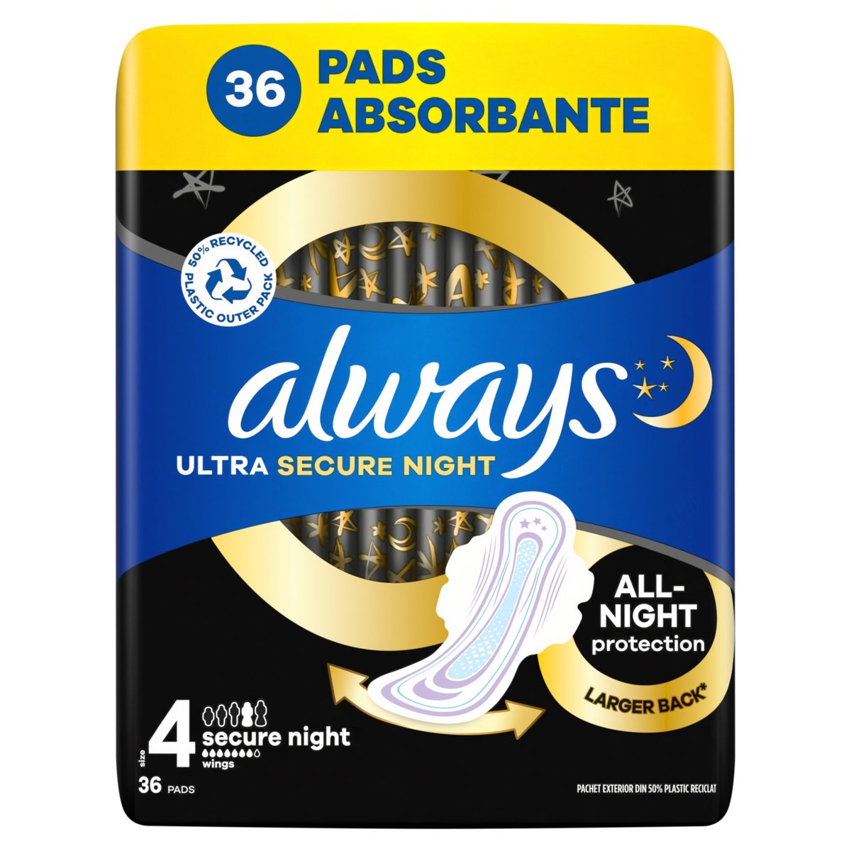 Podpaski ALWAYS Ultra Secure Night Rozmiar 4 (36 sztuk) | Sklep EMPIK.COM
