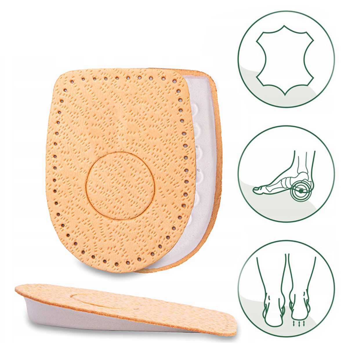 Podpiętki Do Butów Skóra Ostrogi Piętowe Damskie - decortrend | Sport ...