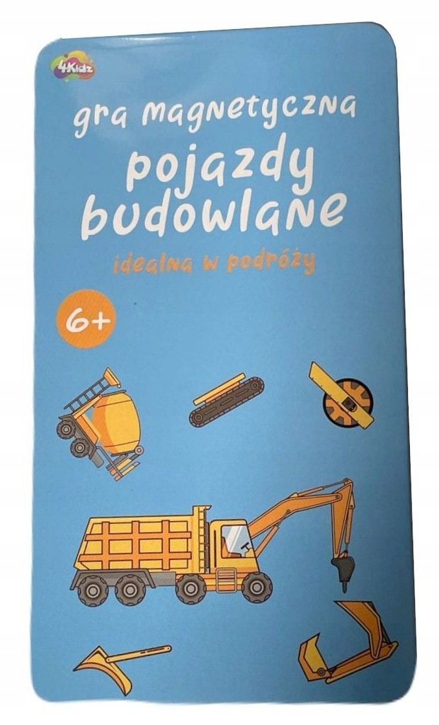 Podróżna gra magnetyczna POJAZDY BUDOWLANE 4KIDZ - 4Kidz | Sklep EMPIK.COM