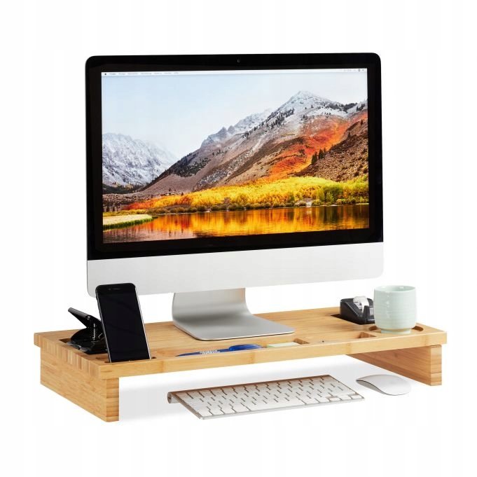Podstawka pod monitor z bambusa D229 - RELAXDAYS | Sklep EMPIK.COM