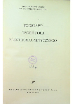 Podstawy teorii pola elektromagnetycznego - | Książka w Empik