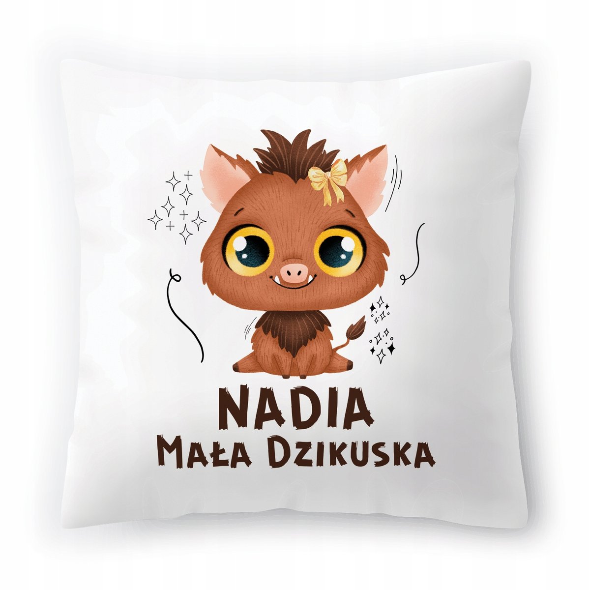 Poduszka Biała 40x40 cm Dla Nadii Córki Dziecka z Nadrukiem ze Zdjęciem ...