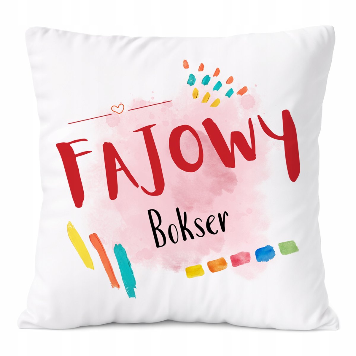 Poduszka Dla Boksera na Prezent z Nadrukiem ze Zdjęciem Biała PoliDraw ...