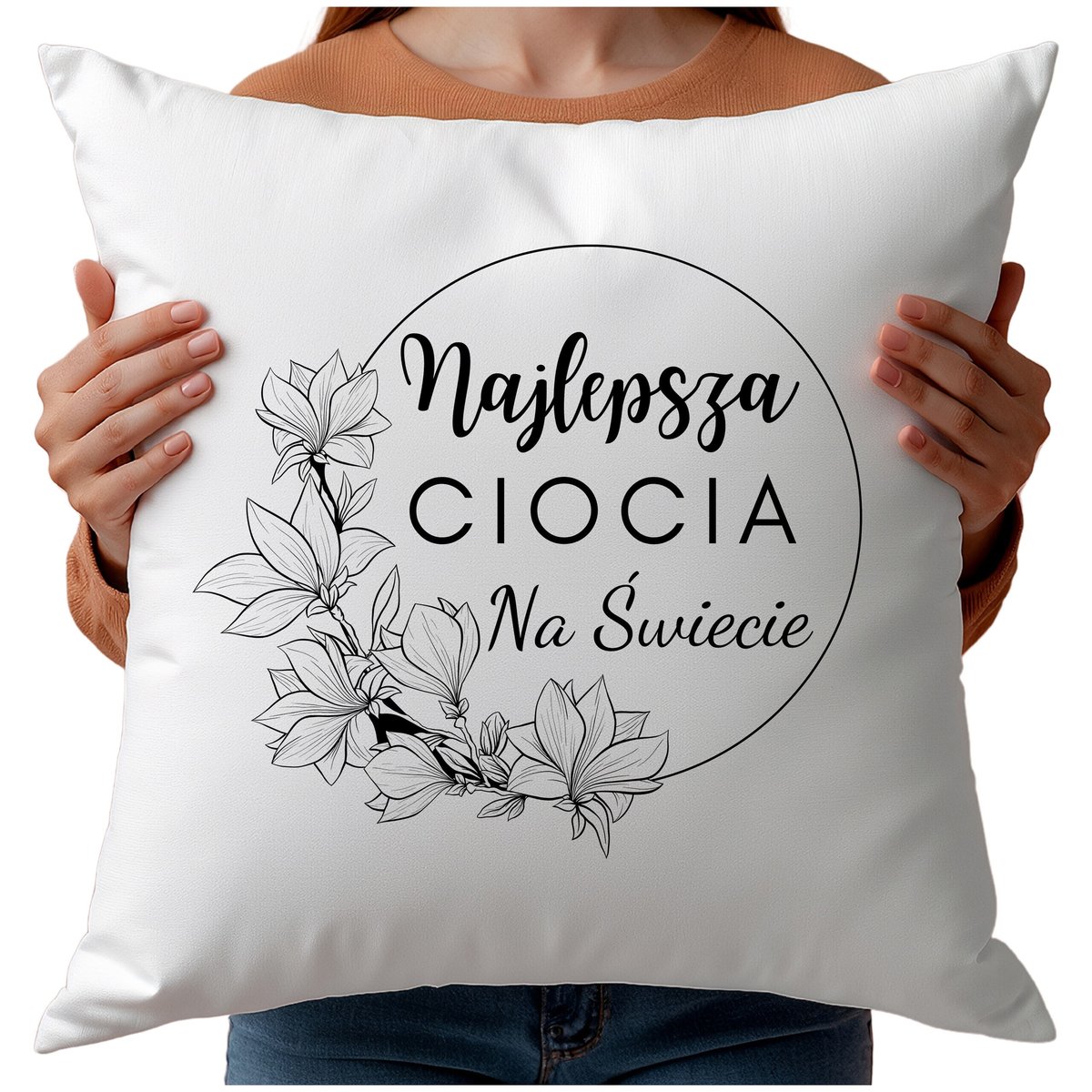 Poduszka Dla Cioci 40x40 Prezent Z Nadrukiem Najlepsza Ciocia - Inna ...