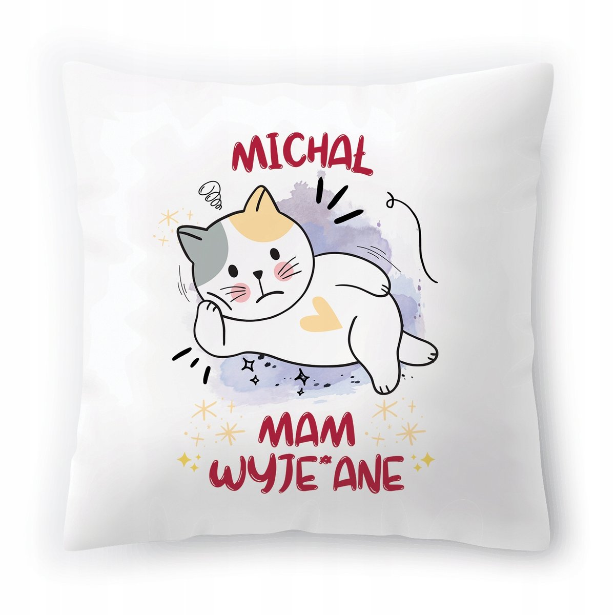 Poduszka Dla Michała na Urodziny ze Zdjęciem na Prezent Biała 40x40 cm ...