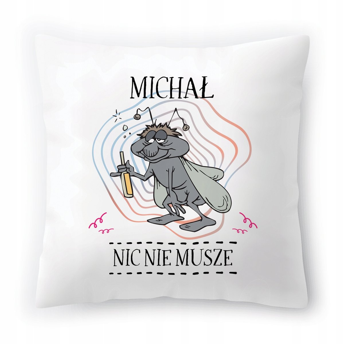 Poduszka Dla Michała na Urodziny ze Zdjęciem na Prezent Biała 40x40 cm ...