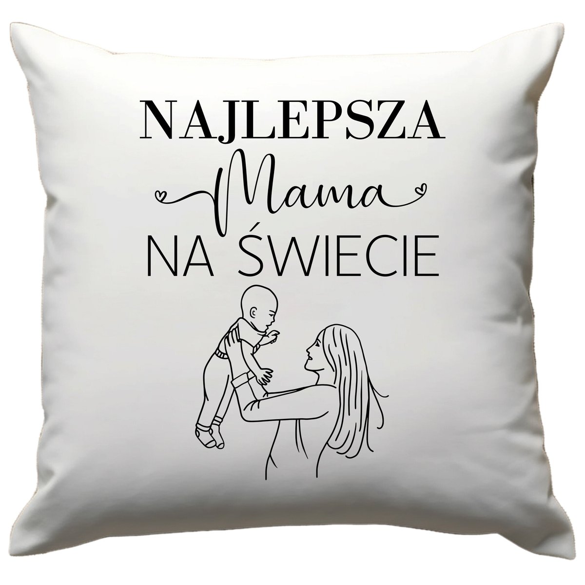 Poduszka Najlepsza Mama Z Nadrukiem 40x40cm I Twój Napis Dla Mamy ...