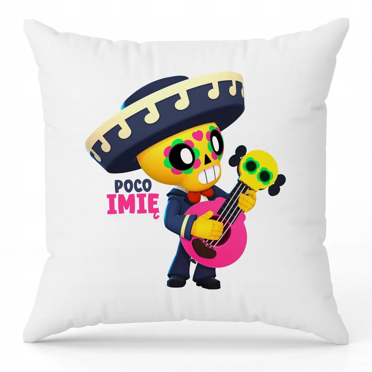 Poduszka Ozdobna Biała POCO *IMIĘ* 40X40 BRAWL STARS Na Prezent HIT ...