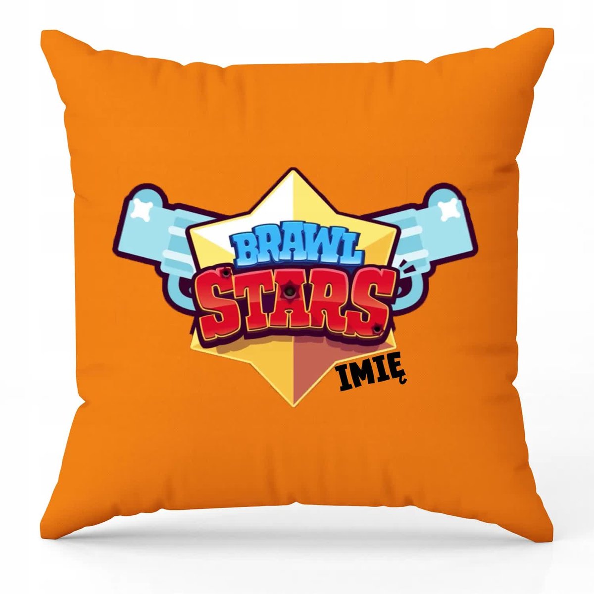 Poduszka Ozdobna Pomarańczowa LOGO *IMIĘ* BRAWL STARS Na Prezent HIT ...