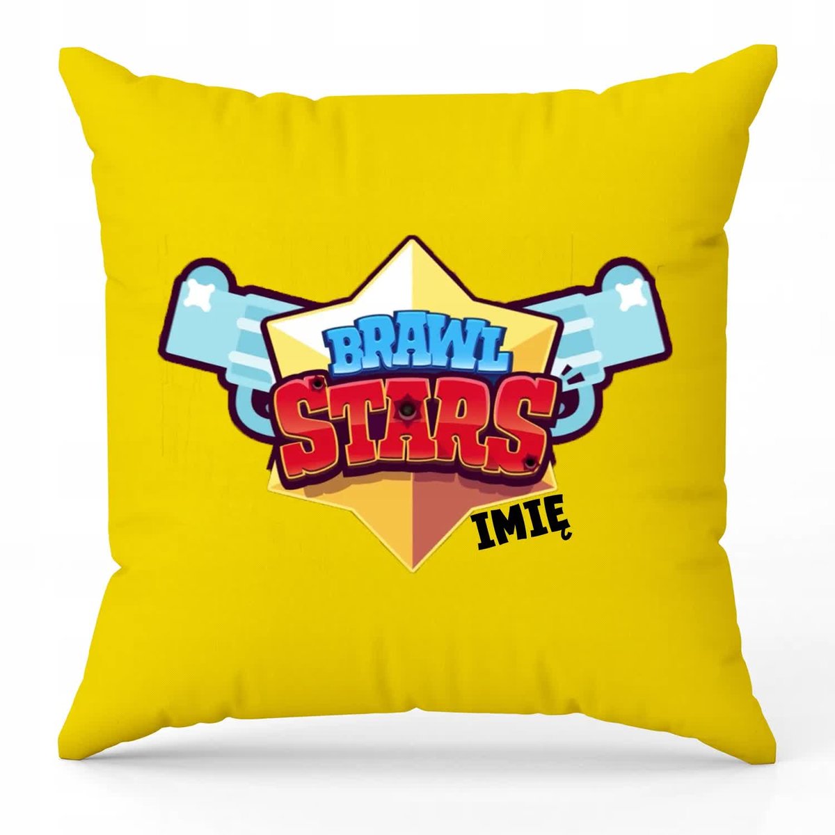 Poduszka Ozdobna Żółta LOGO *IMIĘ* Gra BRAWL STARS Na Prezent HIT Wzory ...