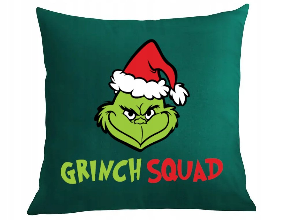 Poduszka+poszewkaŚwiąteczna Grinch Squad Idealna na Prezent - Inna ...