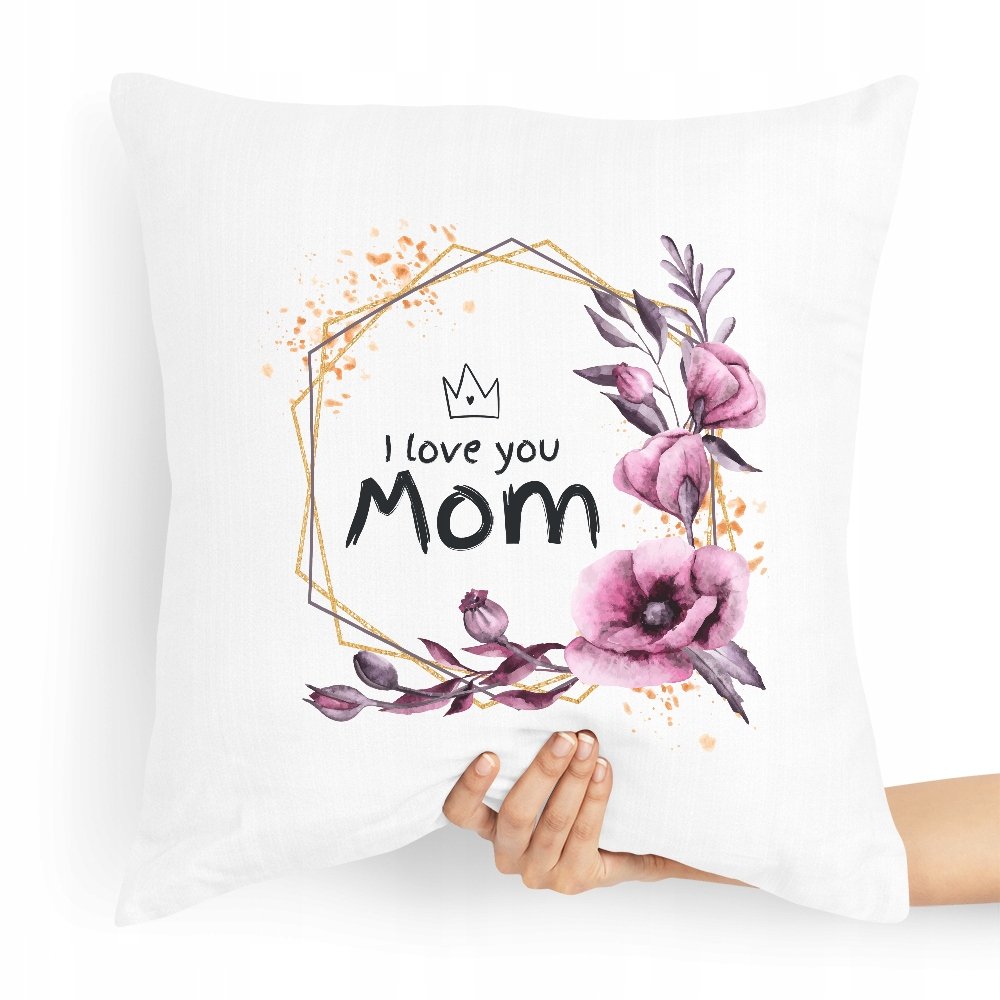 Poduszka Prezent dla Mamy i Love You Mom - PoliDraw | Sklep EMPIK.COM
