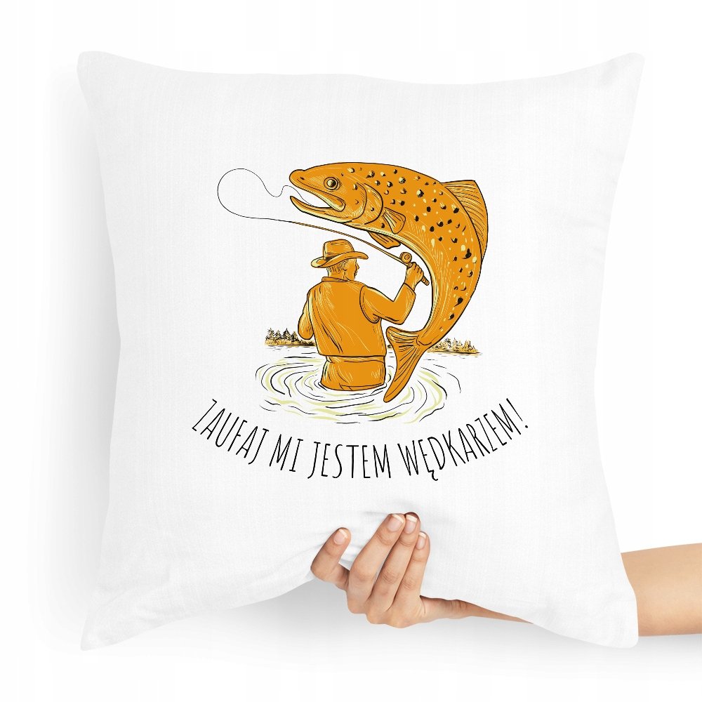 PODUSZKA PREZENT DLA WĘDKARZA ZAUFAJ MI JESTEM z Nadrukiem ze Zdjęciem - PoliDraw | Sklep EMPIK.COM