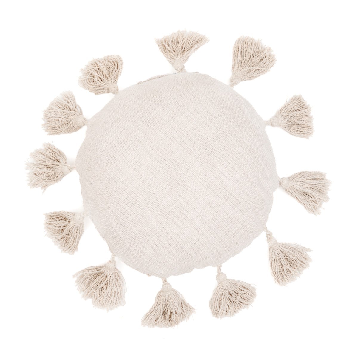 Poduszka TONNE okrągła bawełniana z frędzlami 40 cm HOMLA - Homla ...