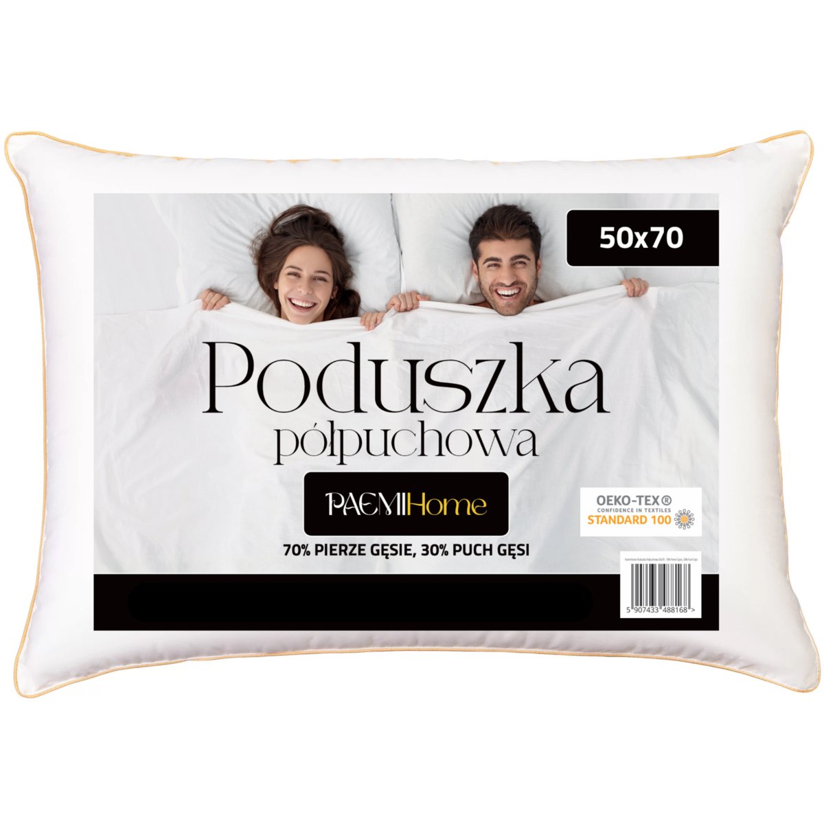 Poduszka z Puchu i Pierza 50x70 PÓŁPUCHOWA PaemiHome - PaemiHome ...