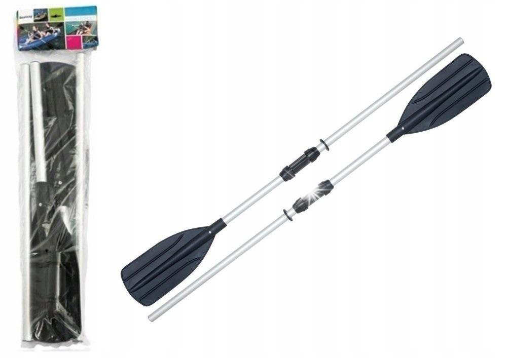 PODWÓJNE WIOSŁA do kajaka pontonu ALUMINIOWE 145/218CM BESTWAY 62064 ...