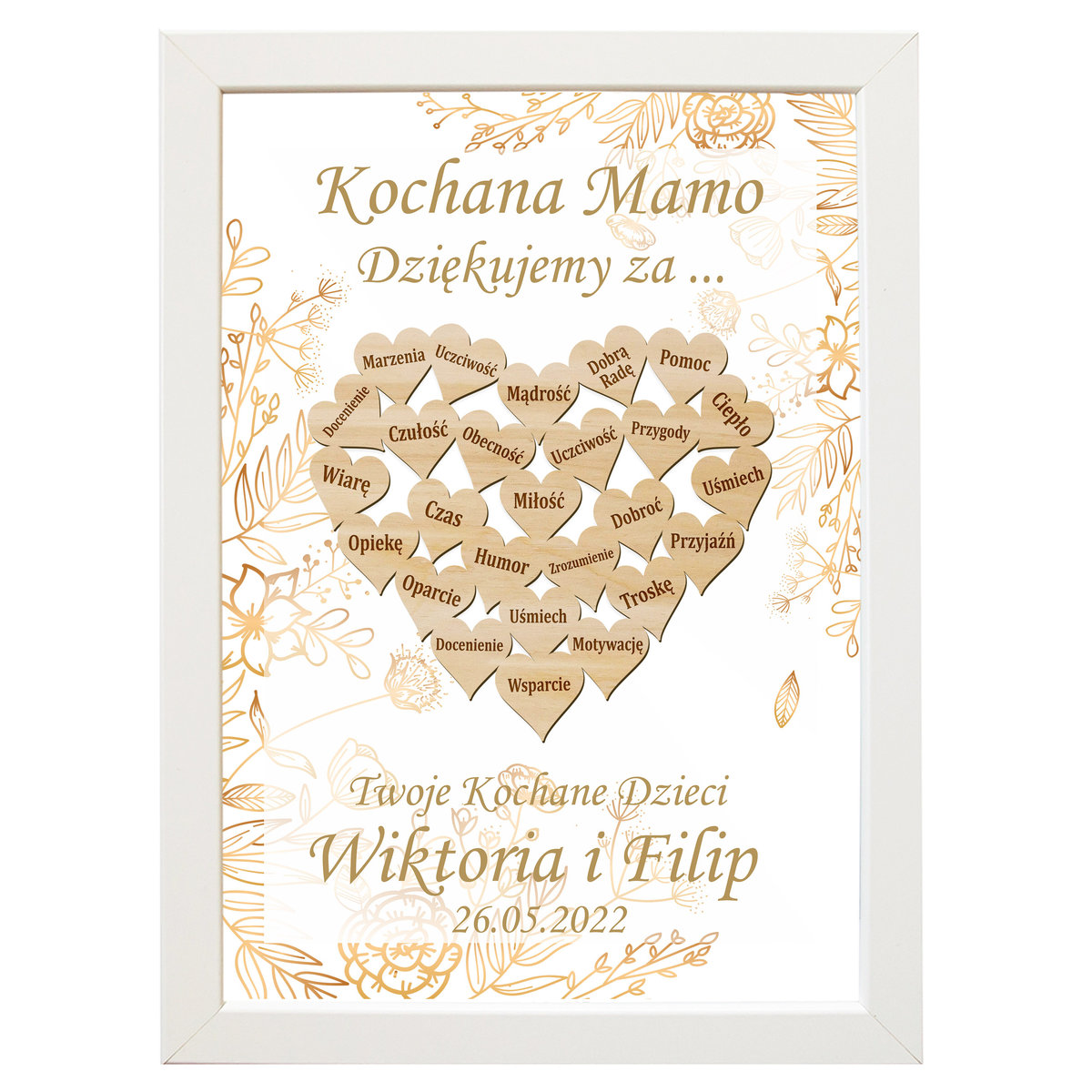 Podziękowanie Ramka Dla Mamy Matki Obraz Na Prezent - Wondergift ...