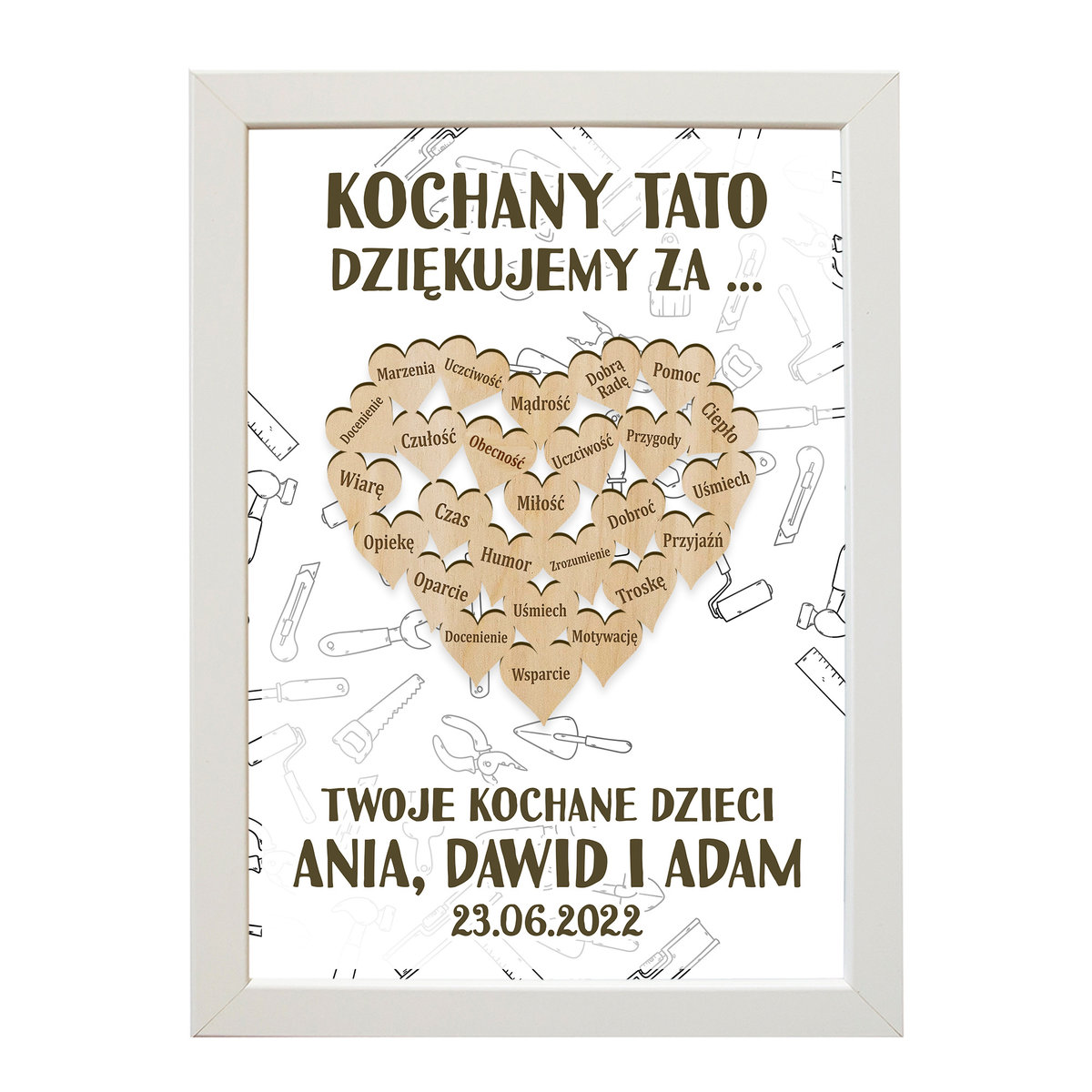 Podziękowanie Ramka Dla Taty Ojca Obraz Na Prezent - Wondergift | Sklep ...