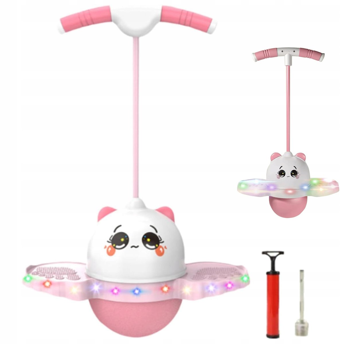 Pogo Ball Piłka Do Skakania Z Rączką Zabawka Dla Dzieci I Dorosłych LED ...