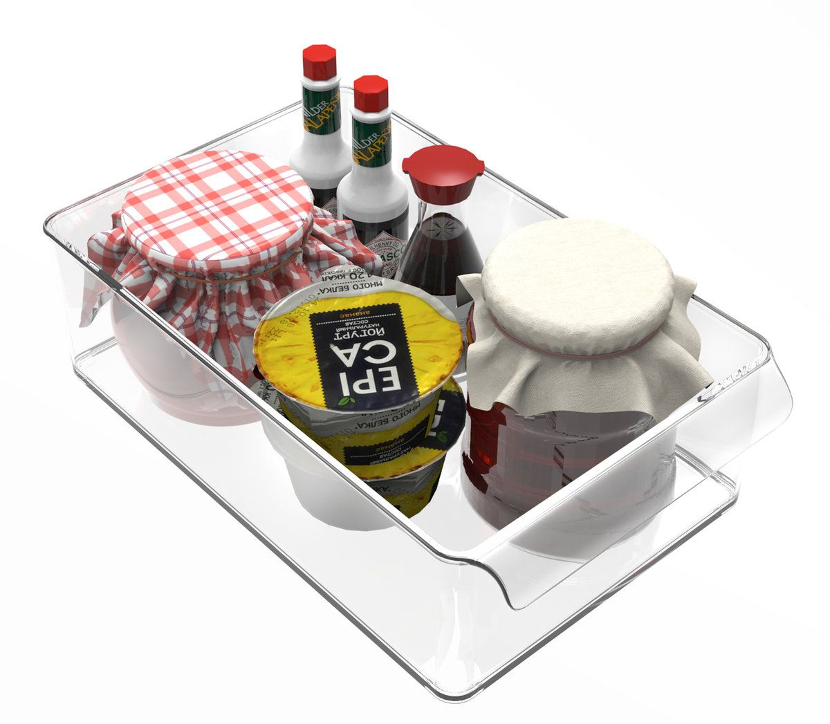 Pojemnik do lodówki "Mannaz"32,9 x 14, 3x 10,2 cm [3,7 L] [przezroczysty] / Yordlife - Berossi ...