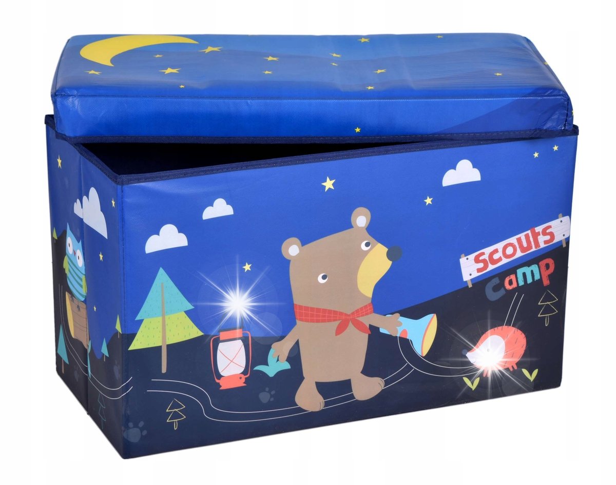 POJEMNIK NA ZABAWKI KLOCKI PUFA SKŁADANA SKRZYNIA KUFER ORGANIZER MIŚ 60L - Inna marka | Sklep ...