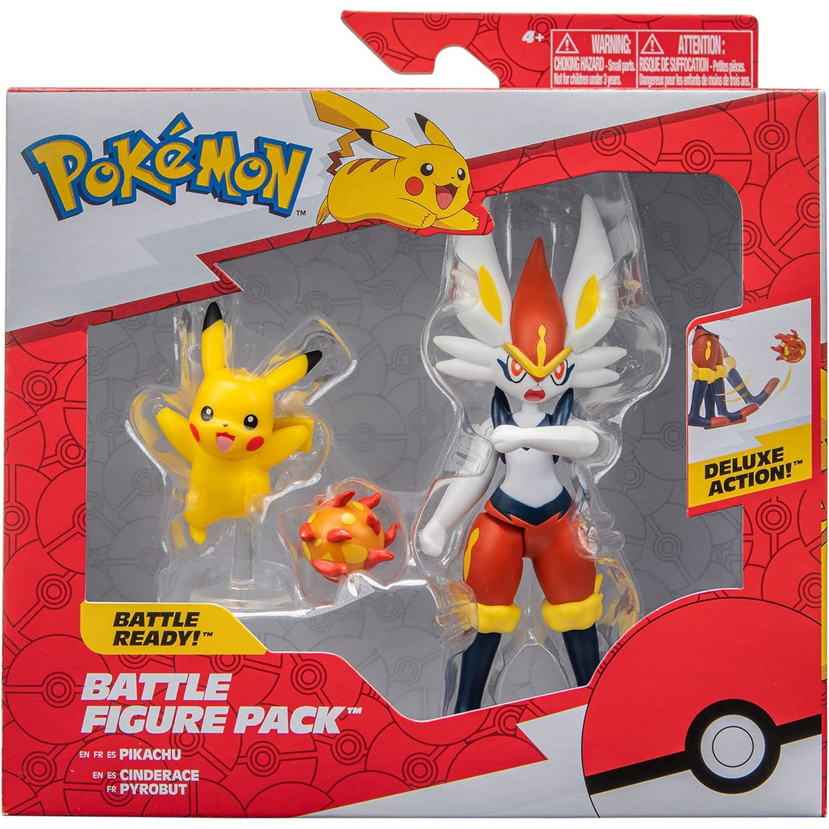 Pokemon Battle Figure Pack 2-Pak Oryginalne Figurki Pikachu + Cinderace ...