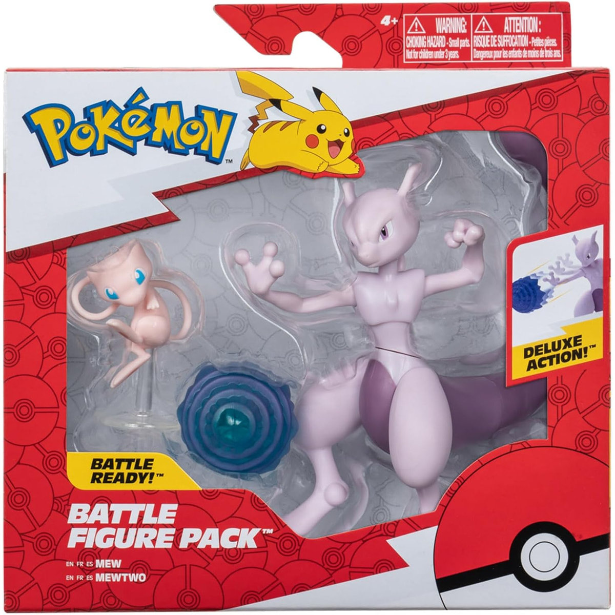 POKEMON BATTLE FIGURE PACK ORYGINALNE FIGURKI ZESTAW 2-PAK MEW + MEWTWO ...