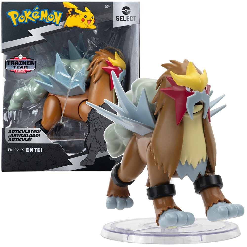 Pokemon Entei Duża Legendarna Figurka Pokémon Select 15 Cm + Podstawka ...