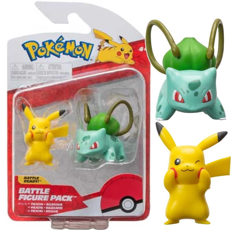POKEMON Figurka Bitewna PIKACHU + BULBASAUR - JAZWARES | Sklep EMPIK.COM