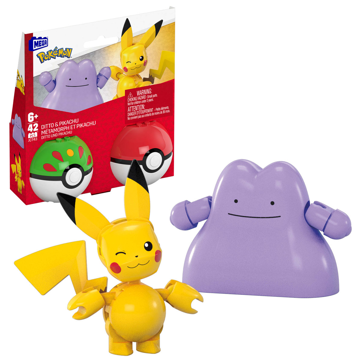 Pokémon MEGA Construction Set Poké Ball Collection: Pikachu & Ditto - Mega | Sklep EMPIK.COM