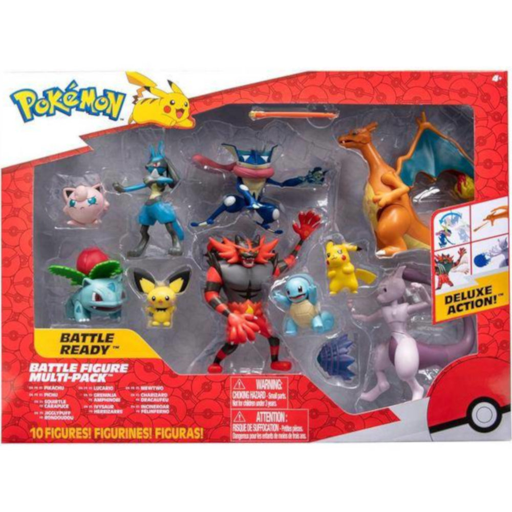POKEMON ZESTAW 10-PAK MEWTWO CHARIZARD INCINEROAR GRENINJA IVYSAUR ...