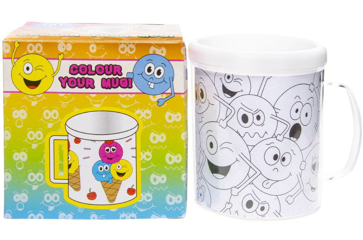 Pokoloruj swój kubek - Buźki Emotikony - Kemis - House of Gadgets | Sklep EMPIK.COM