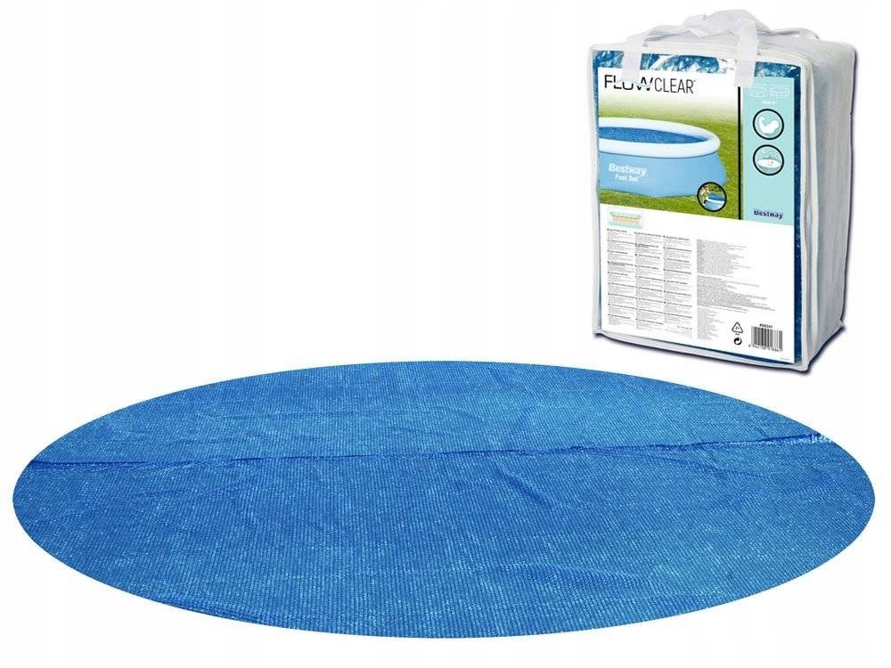 POKRYWA SOLARNA DO BASENU 305CM PLANDEKA OSŁONA PODGRZEWANIE BESTWAY ...