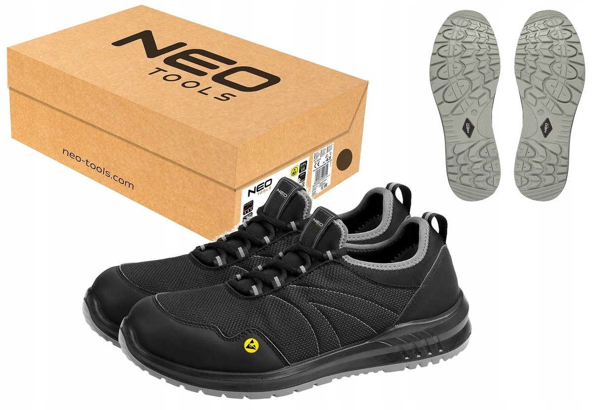 Półbuty buty obuwie robocze S1PL SR, ESD, trzewiki rozmiar 47 NEO 82 ...
