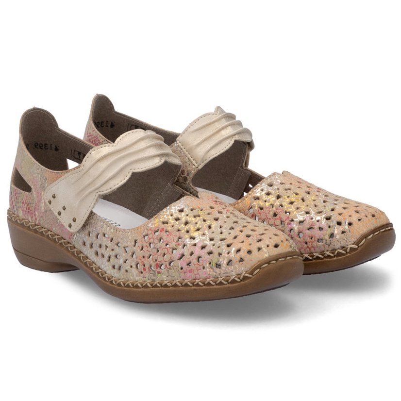 Półbuty damskie ażurowe Rieker 41399-92 MULTI 39 - Rieker | Moda Sklep EMPIK.COM